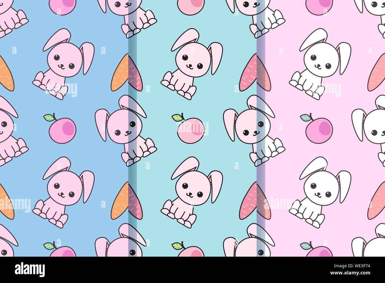 Three baby rabbits Stock Vector Images - Alamy