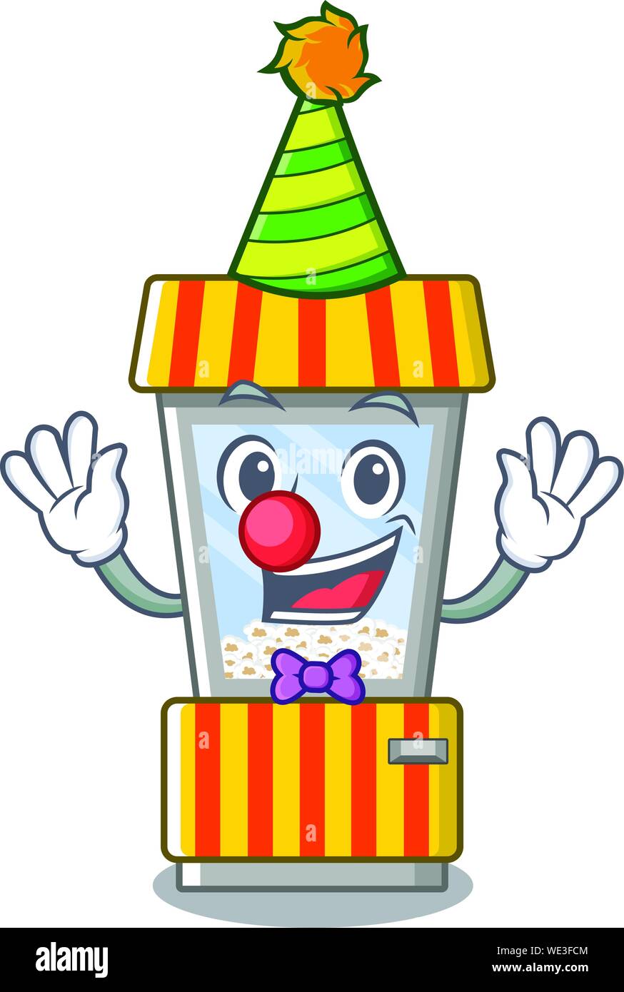 Clown popcorn vending machine in mascot shape Stock Vector Image & Art ...