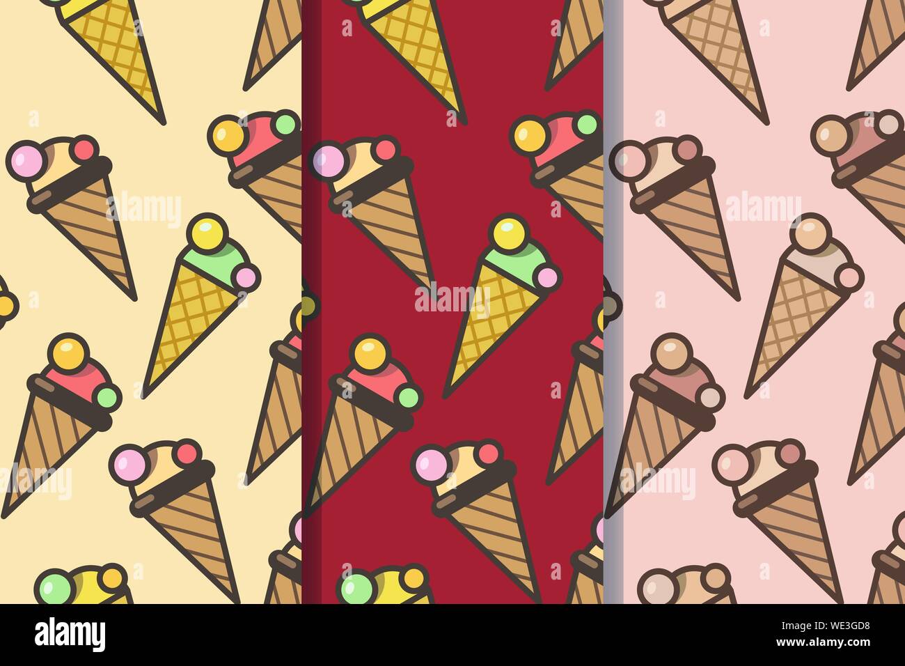 Ice cream cones in Stock Vector Images - Alamy