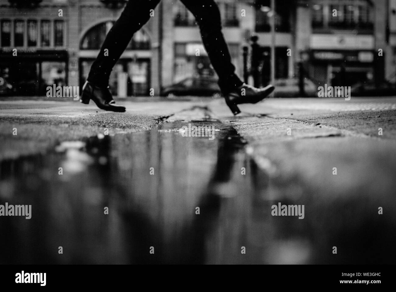 High level leg Black and White Stock Photos & Images - Alamy
