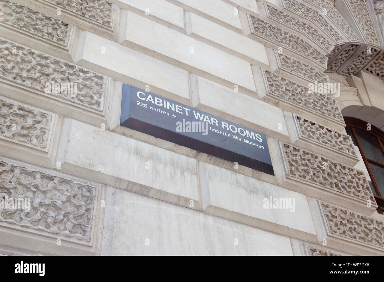 Cabinet war rooms sign, Whitehall, London, England Stock Photo - Alamy