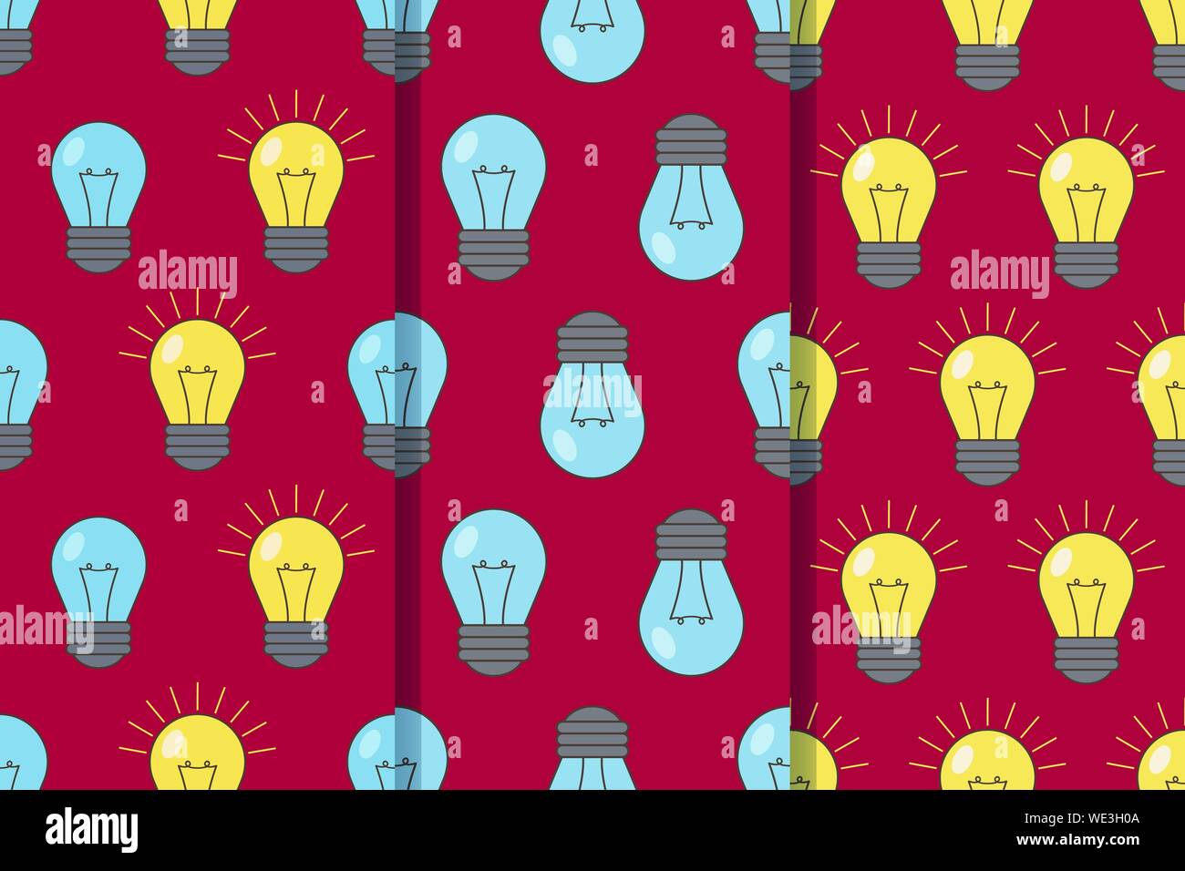 Seamless light bulb pattern hi-res stock photography and images - Alamy