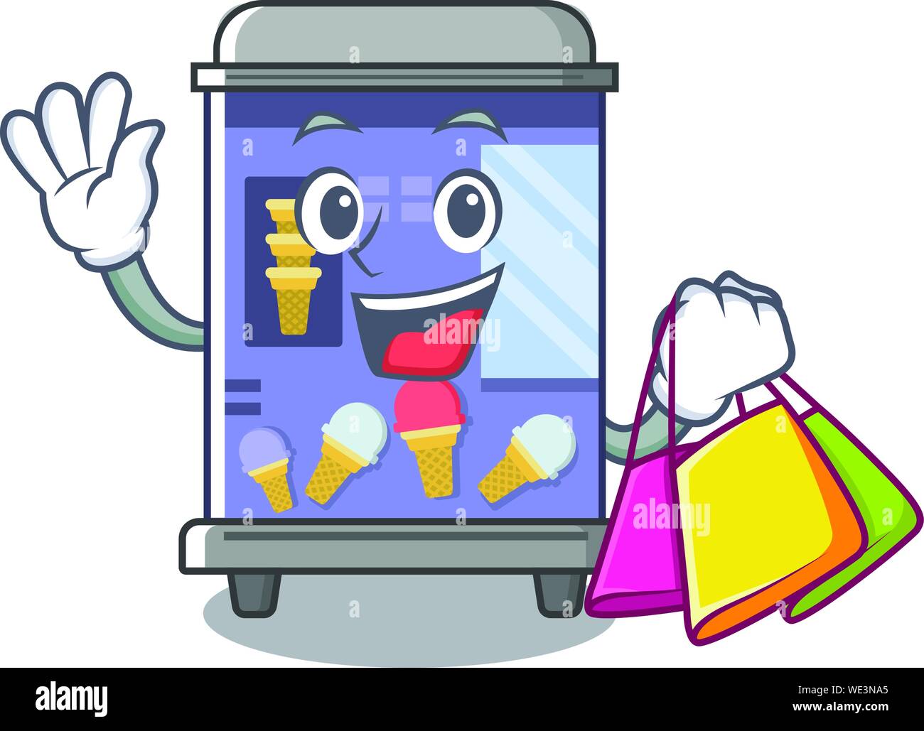 Shopping ice cream vending machine isolated the cartoon Stock Vector ...