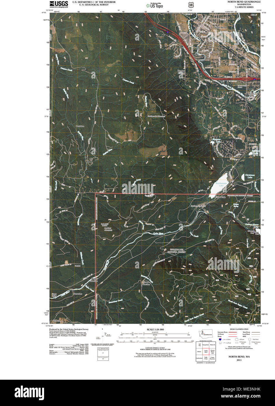 Map of north bend washington hi-res stock photography and images - Alamy