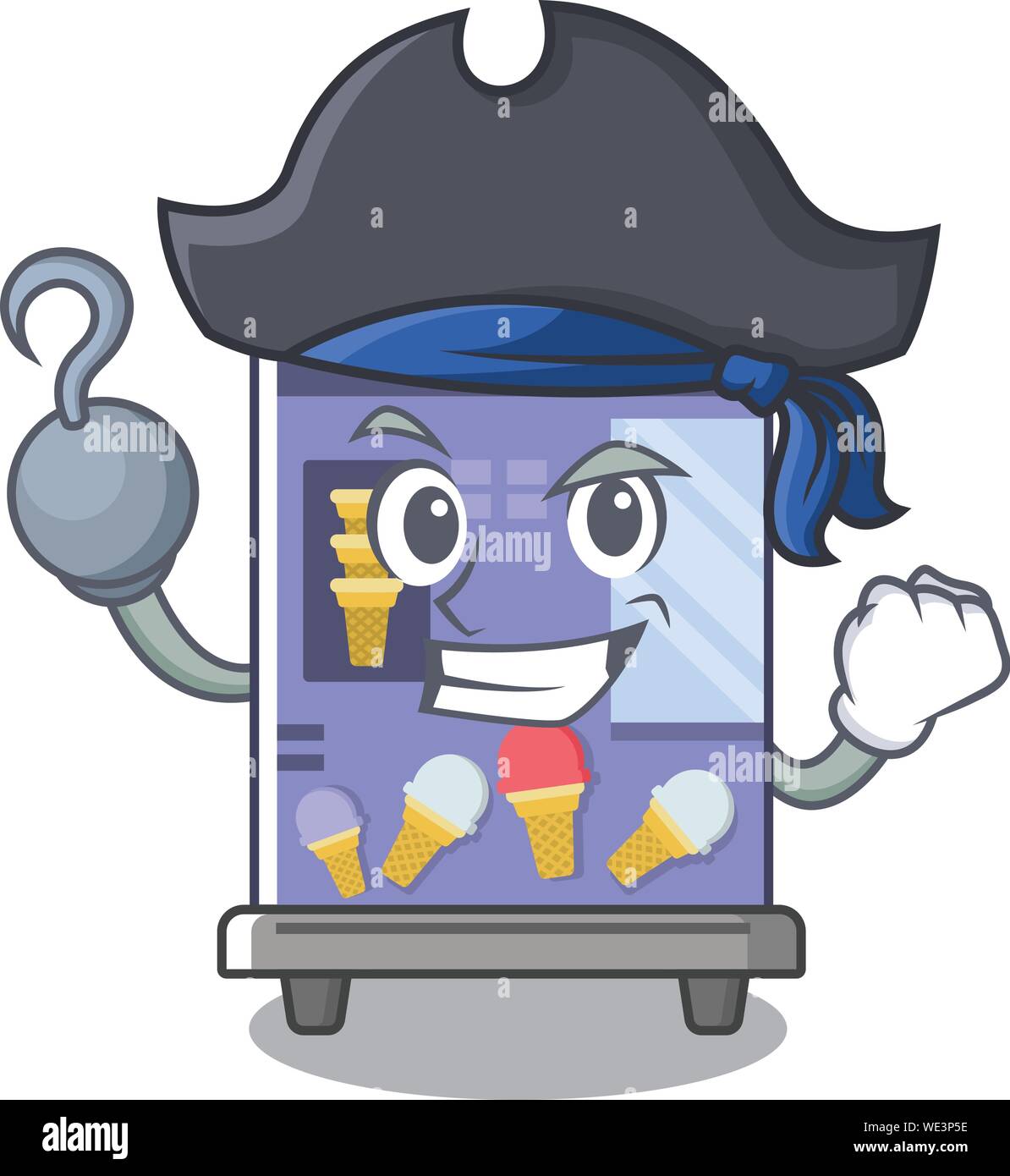 Pirate ice cream vending machine cartoon formed character Stock Vector ...