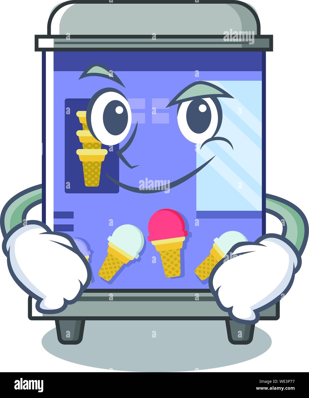 Smirking ice cream vending machine isolated the cartoon Stock Vector ...