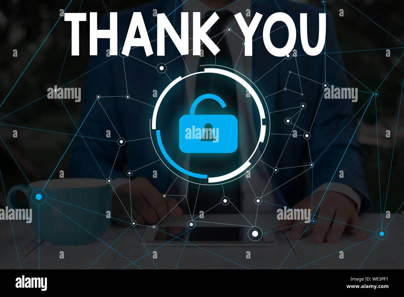 Word writing text Thank You. Business photo showcasing a polite ...