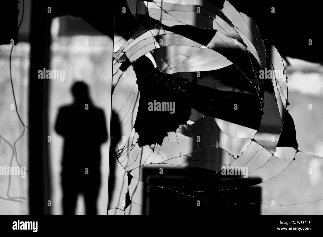 Broken Mirror Reflection Art
