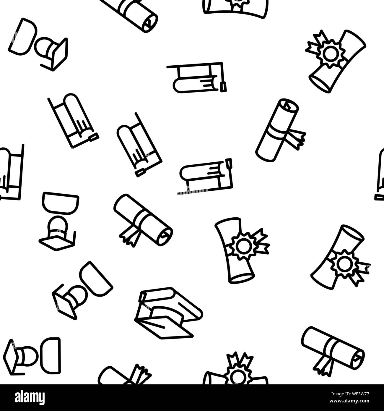 Graduation Seamless Pattern Vector Stock Vector Image & Art - Alamy