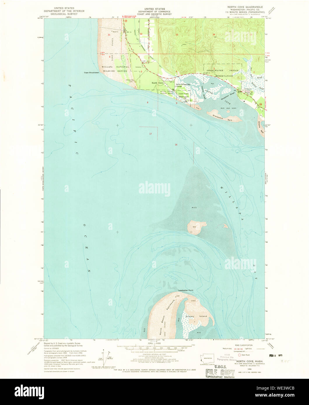 USGS Topo Map Washington State WA North Cove 242864 1956 24000 ...