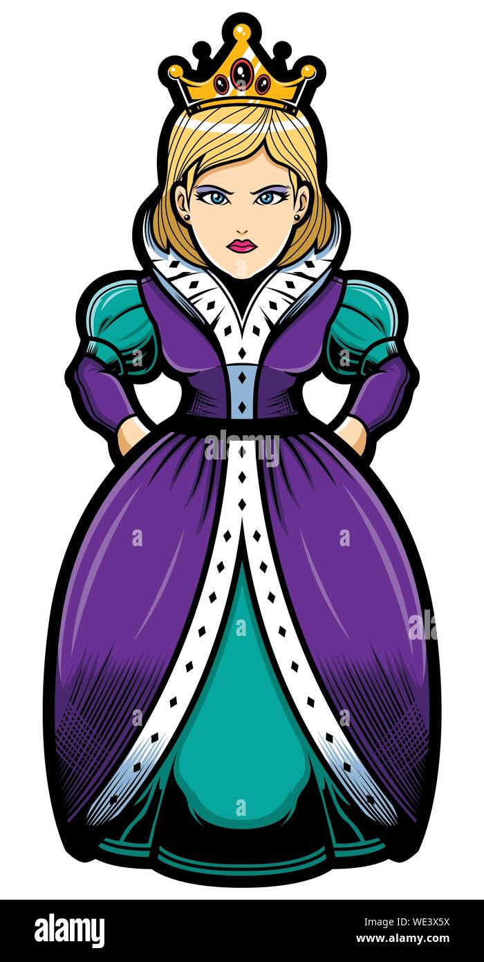 Chess white queen on Stock Vector Images - Alamy