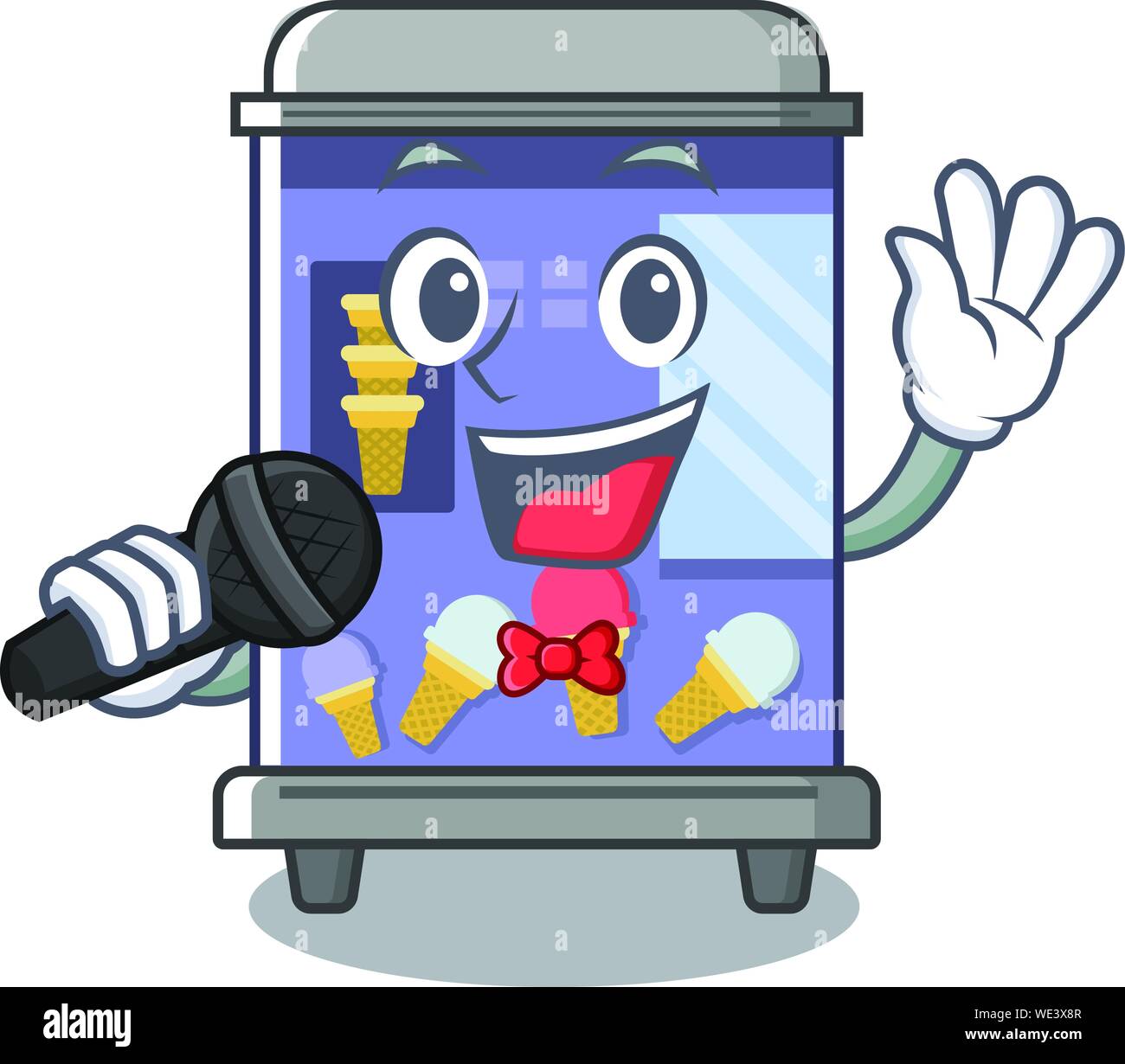 Singing ice cream vending machine mascot shape Stock Vector Image & Art ...