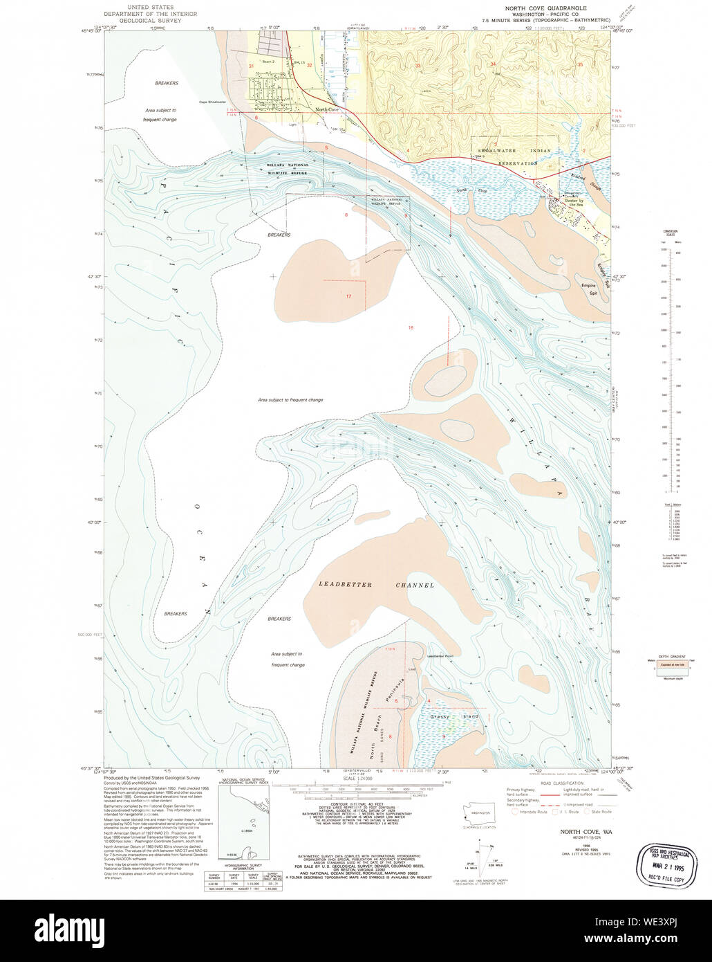 Map of north cove washington hi-res stock photography and images - Alamy