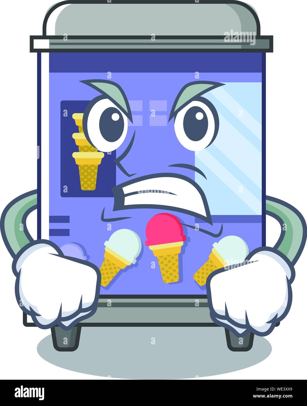 Angry ice cream vending machine mascot shape Stock Vector Image & Art ...