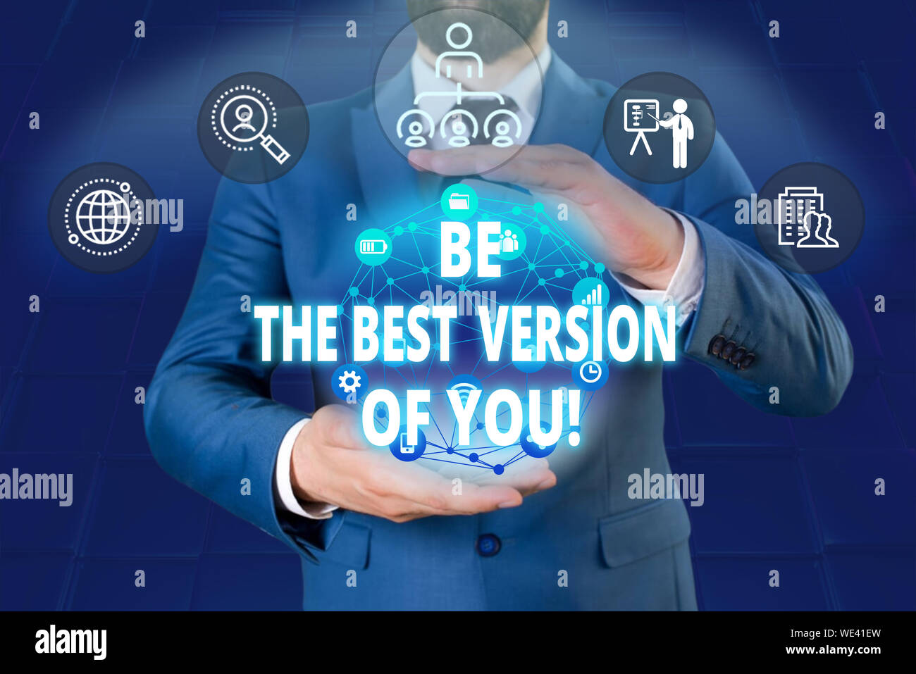 Writing note showing Be The Best Version Of You. Business concept for ...