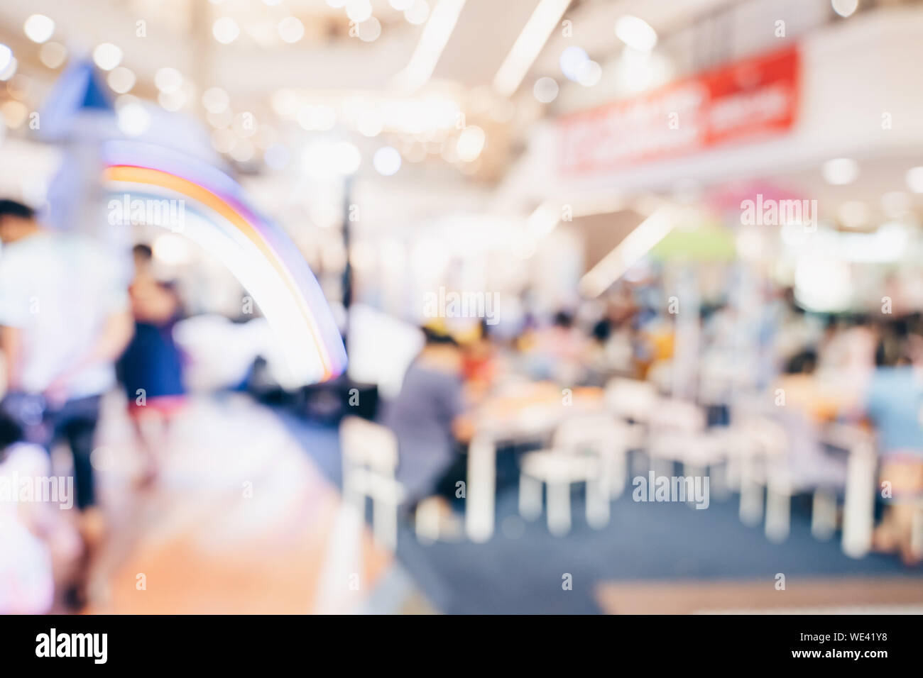 Abstract blur background crowd people in shopping mall for background ...