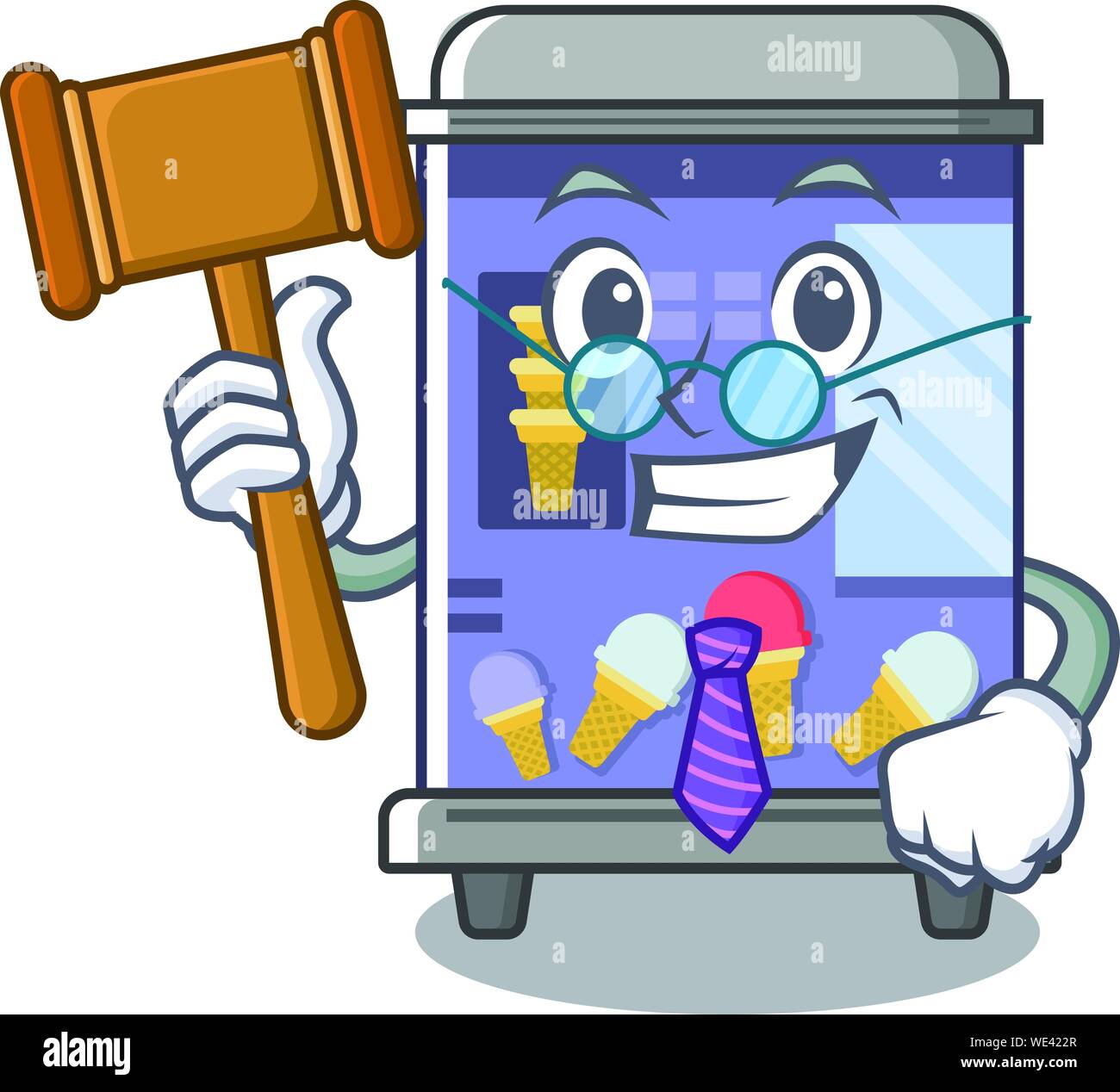 Judge ice cream vending machine the a character Stock Vector Image ...