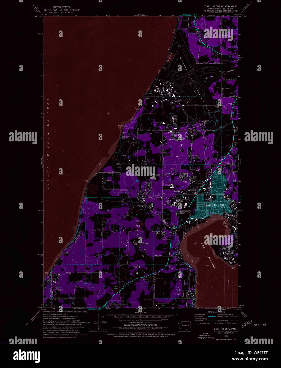 Map of oak harbor hi-res stock photography and images - Alamy