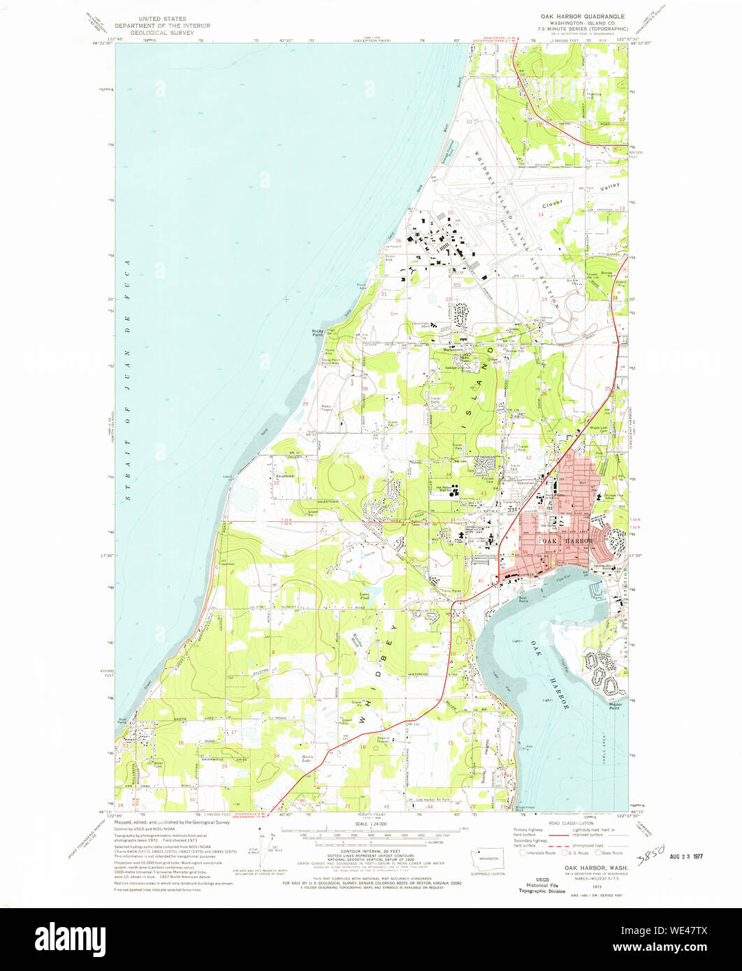 Map of oak harbor hi-res stock photography and images - Alamy