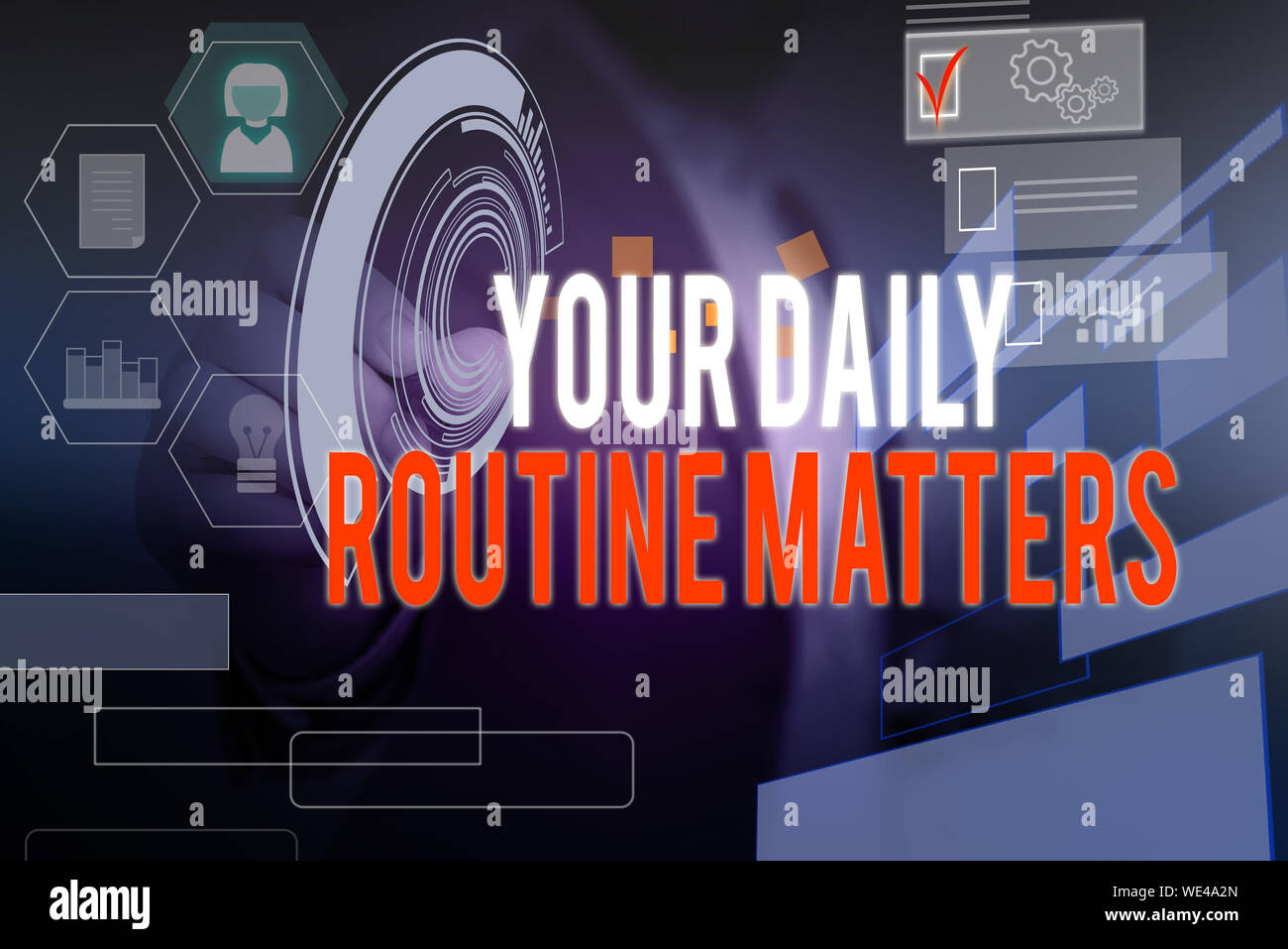 Word writing text Your Daily Routine Matters. Business photo showcasing ...