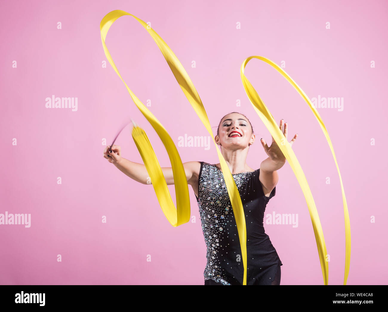 ribbon for rhythmic gymnastics at sport woman. ribbon for rhythmic ...