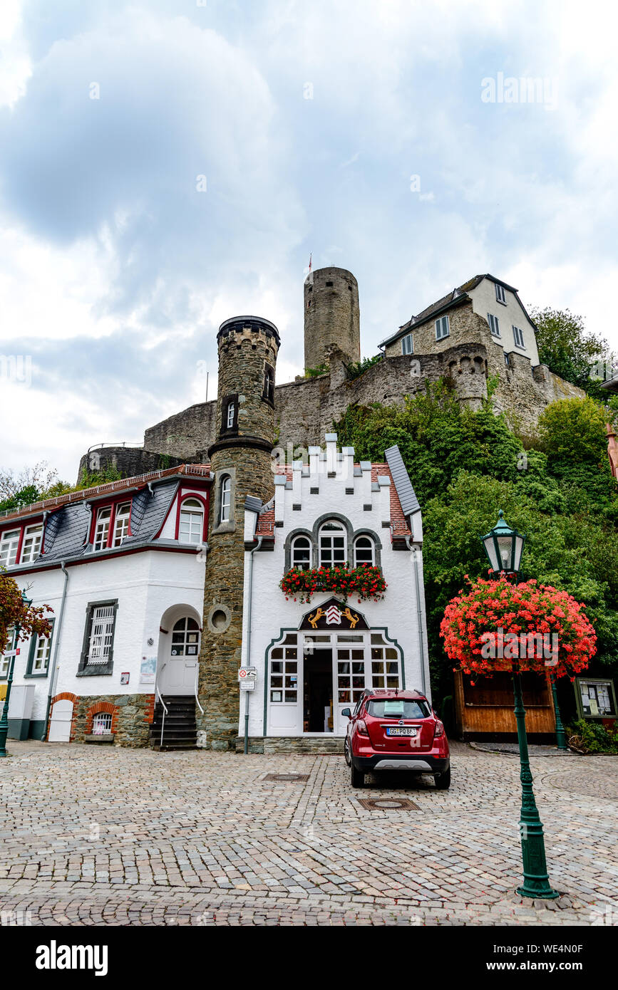 29 August 2019: Burg ruine castle Eppstein in Taunus. Hesse (Hessen ...