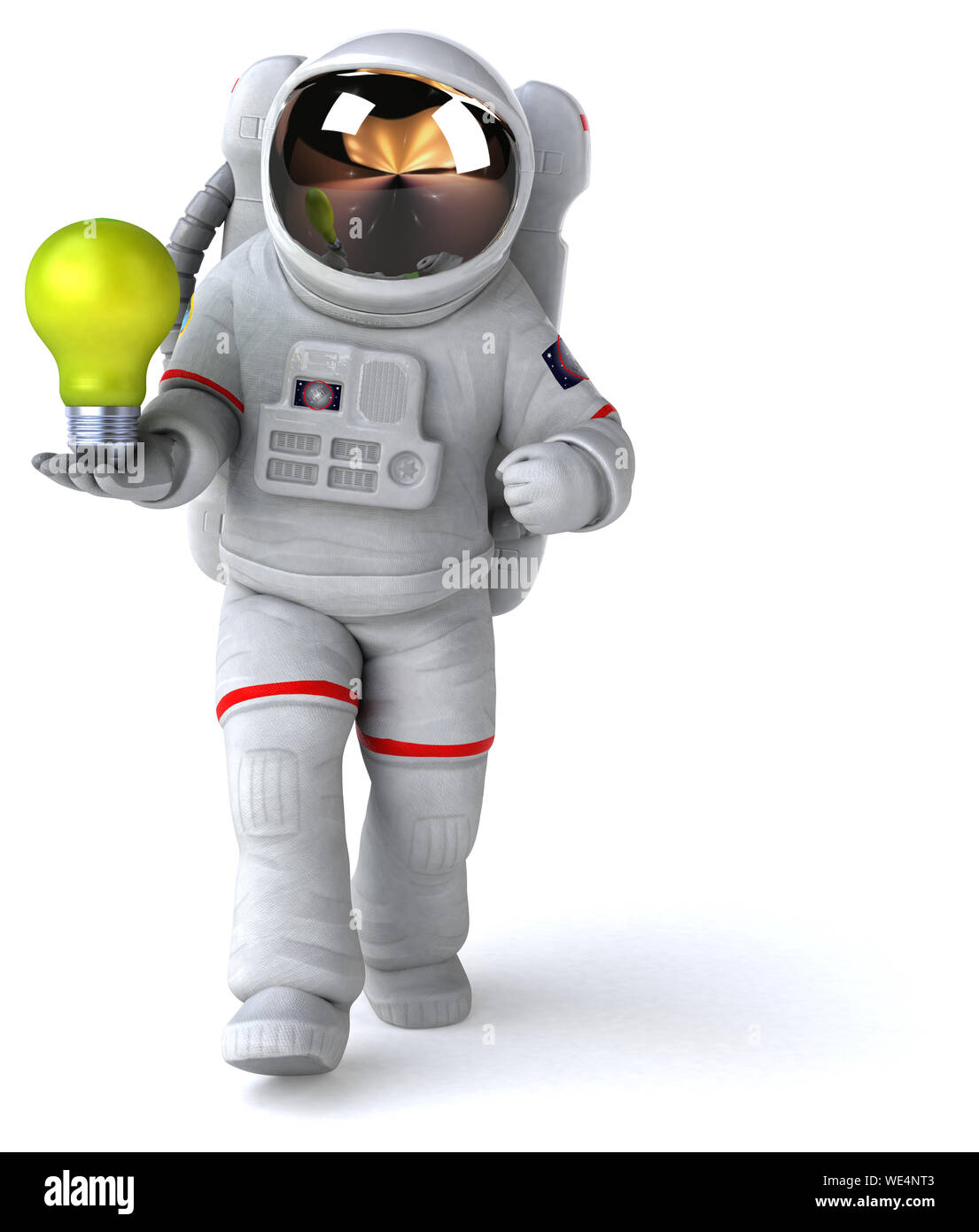 Fun astronaut - 3D Illustration Stock Photo - Alamy