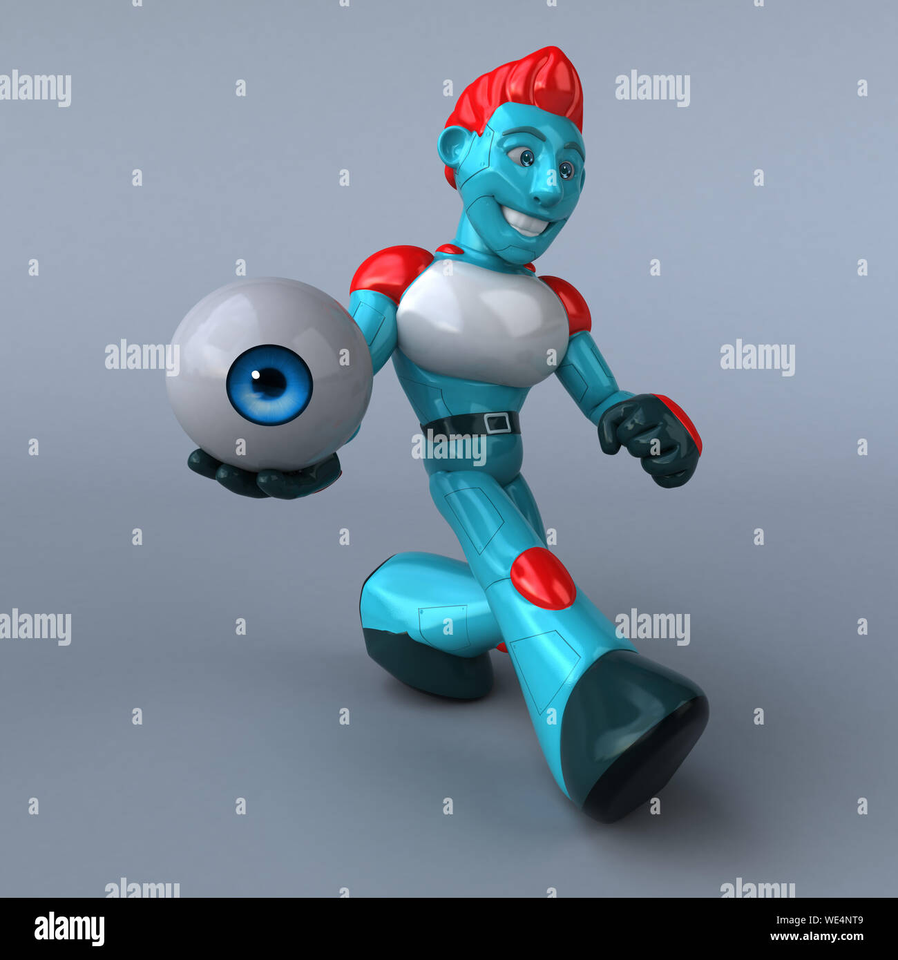 Red Robot - 3D Illustration Stock Photo - Alamy