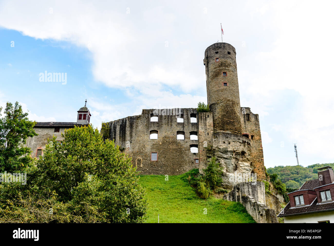 Burg ruine castle Eppstein in Taunus. Hesse (Hessen), Germany. Nearby ...