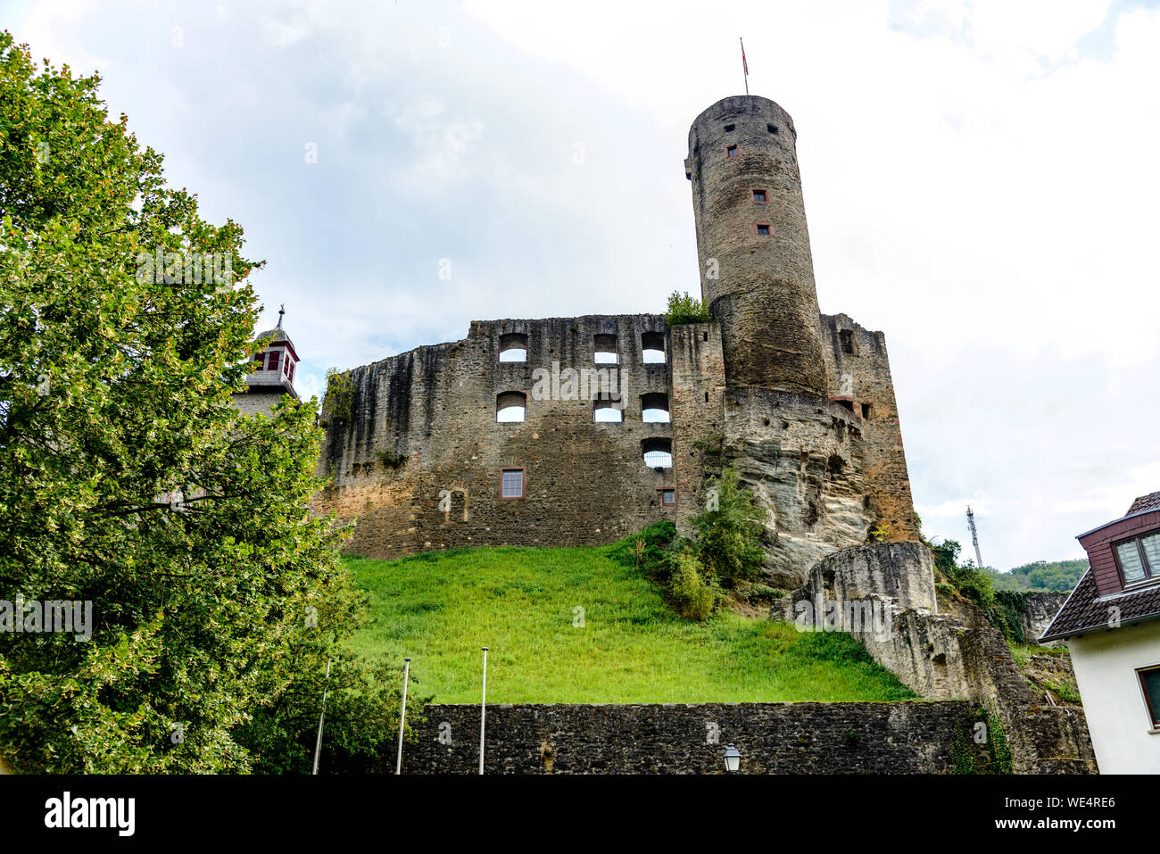 Burg ruine castle Eppstein in Taunus. Hesse (Hessen), Germany. Nearby ...