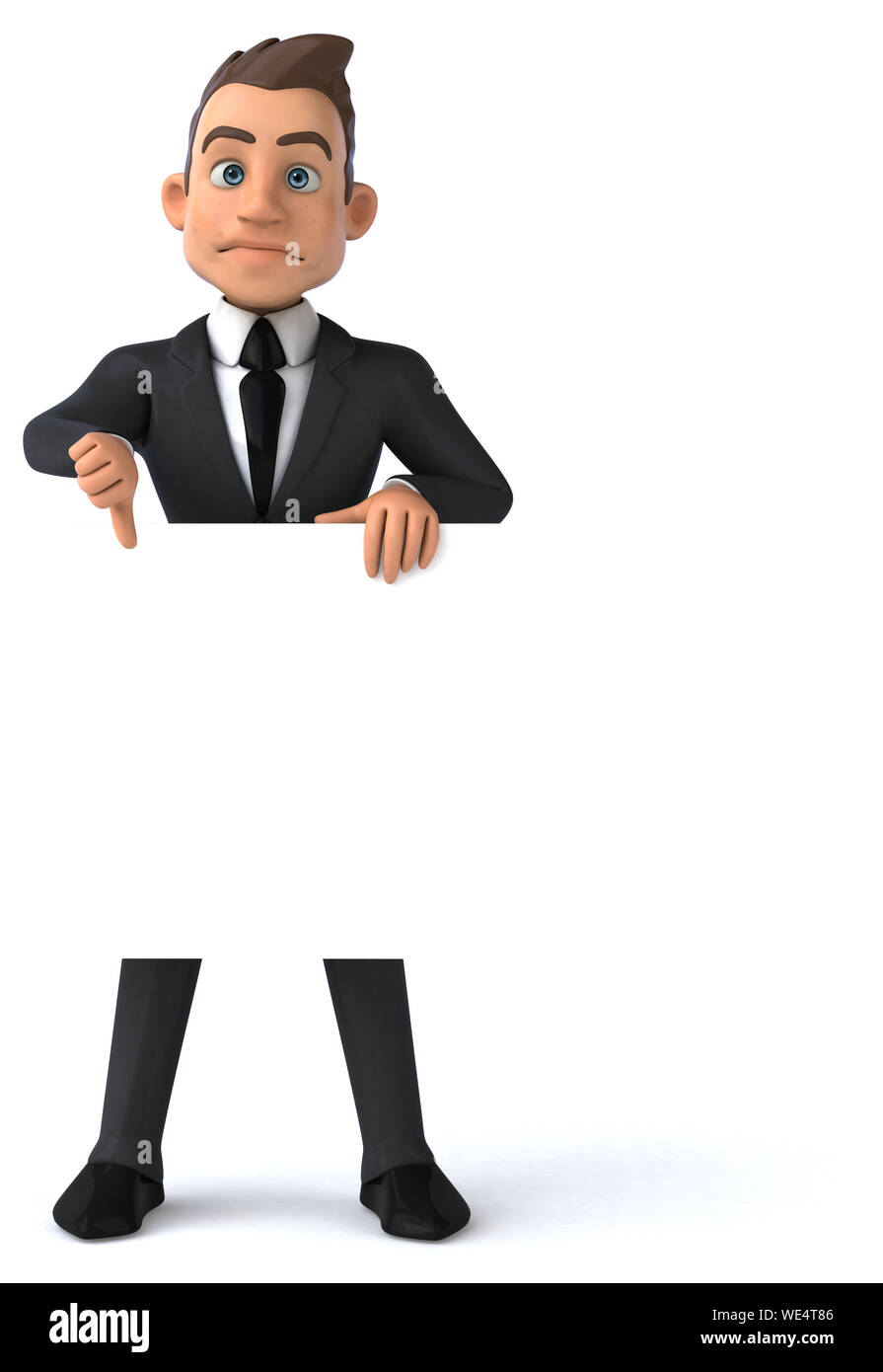 Fun business man - 3D Illustration Stock Photo - Alamy
