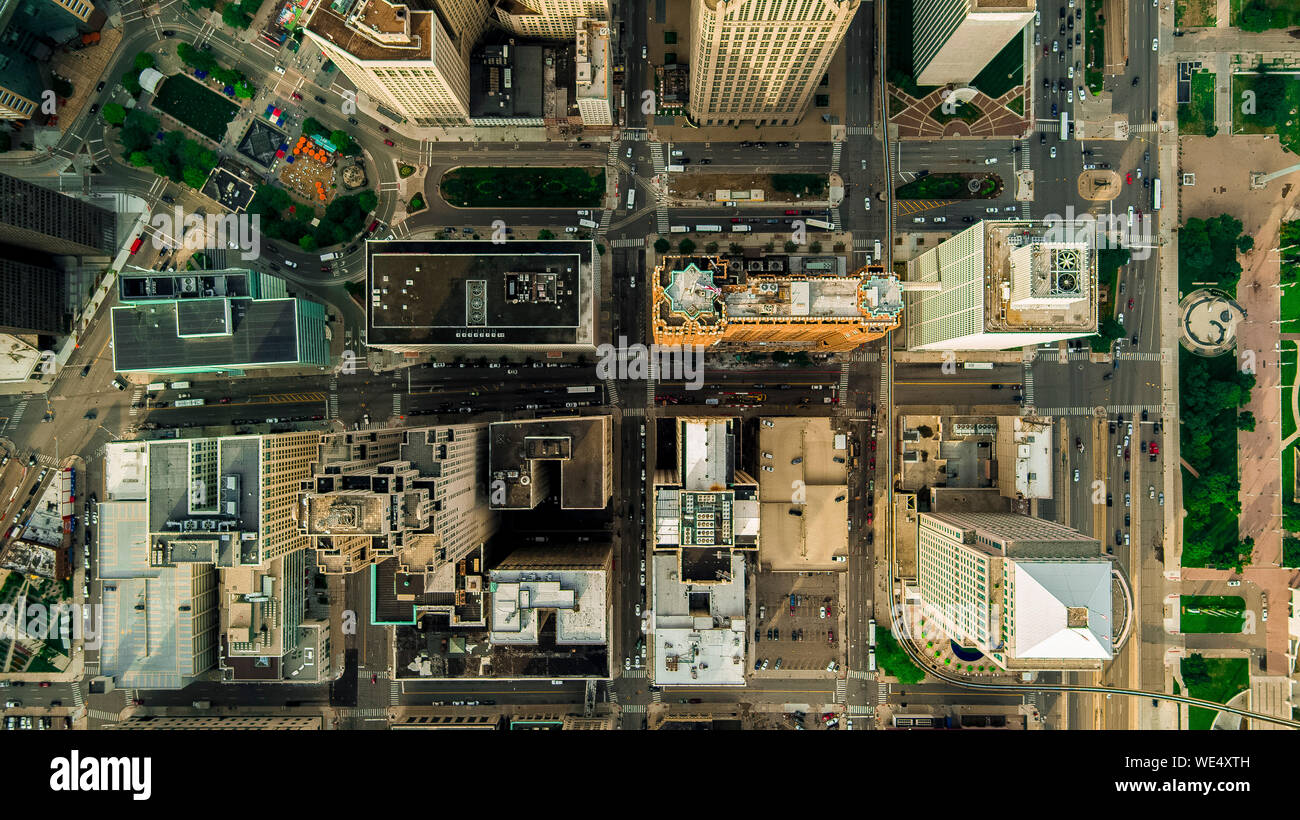 Aerial View Of Skyscrapers Stock Photo - Alamy