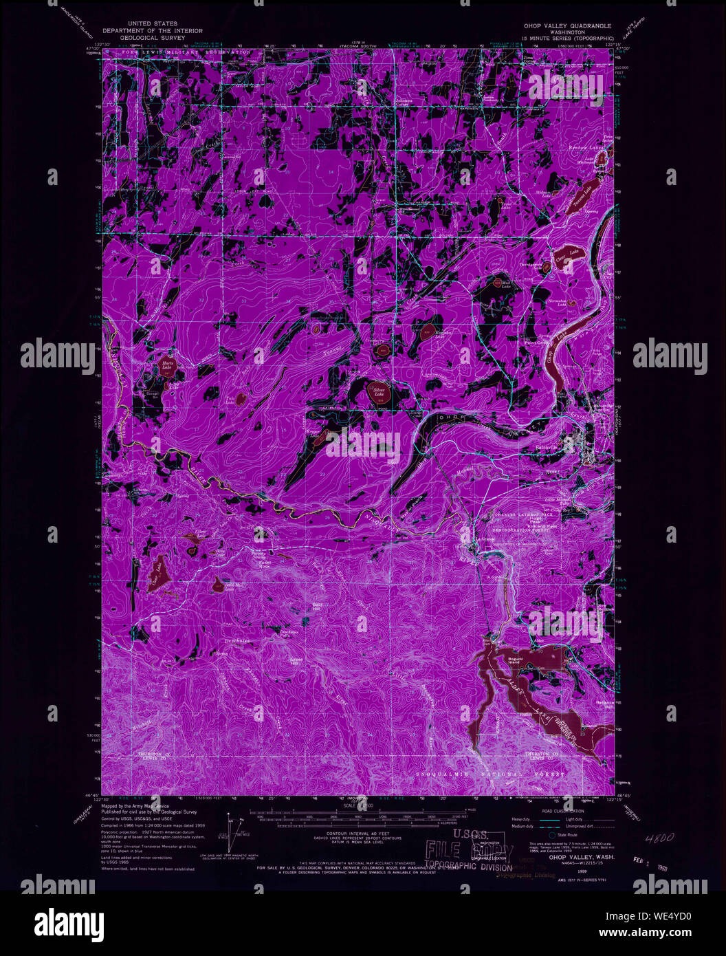 USGS Topo Map Washington State WA Ohop Valley 242909 1959 62500 ...