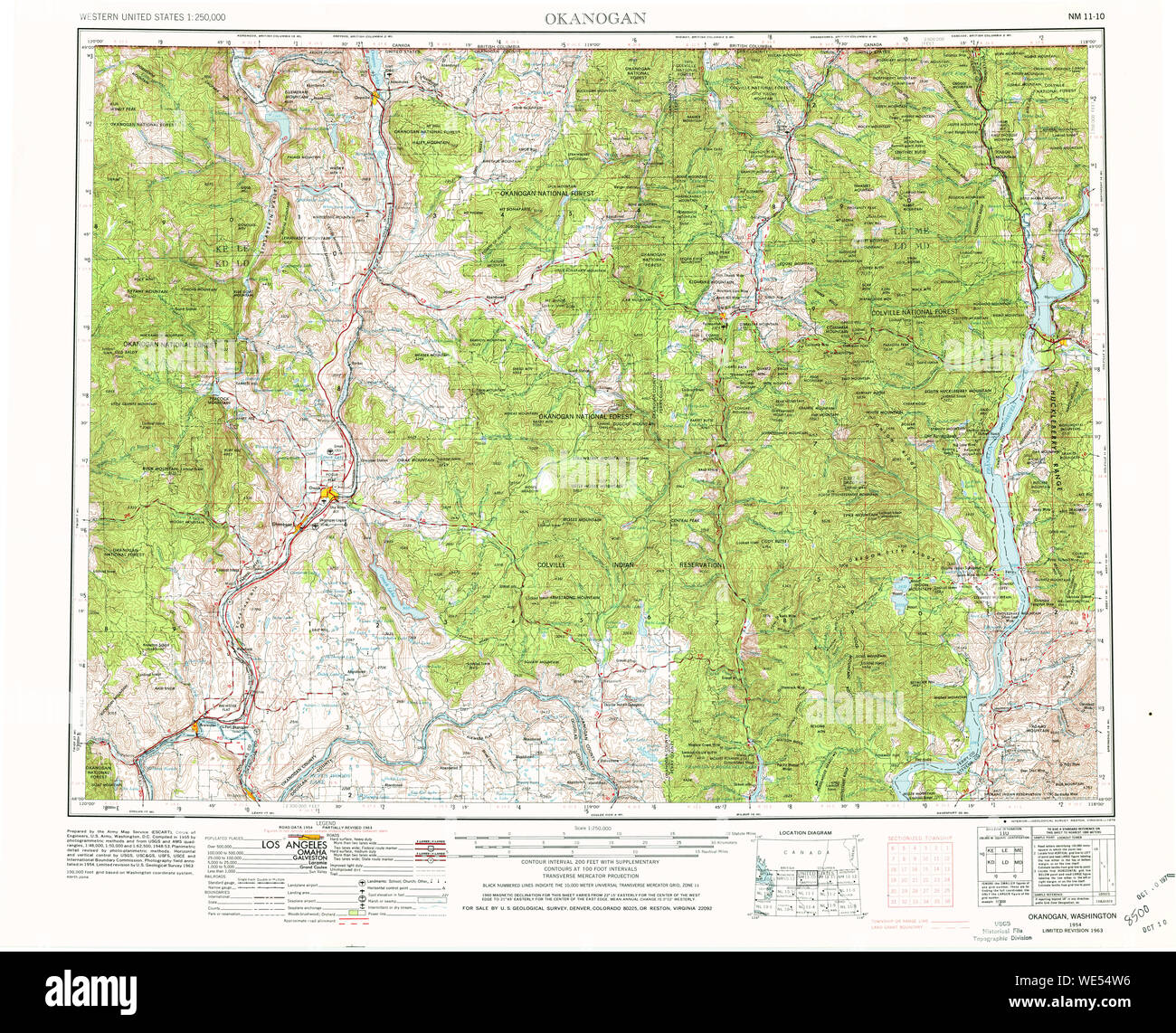 Okanogan washington state map hi-res stock photography and images - Alamy