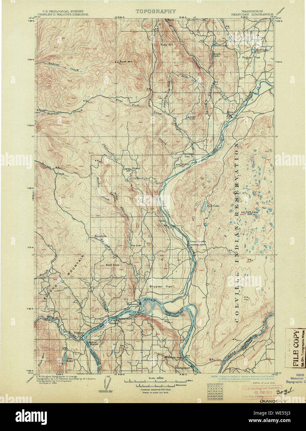 Map of okanogan washington hi-res stock photography and images - Alamy