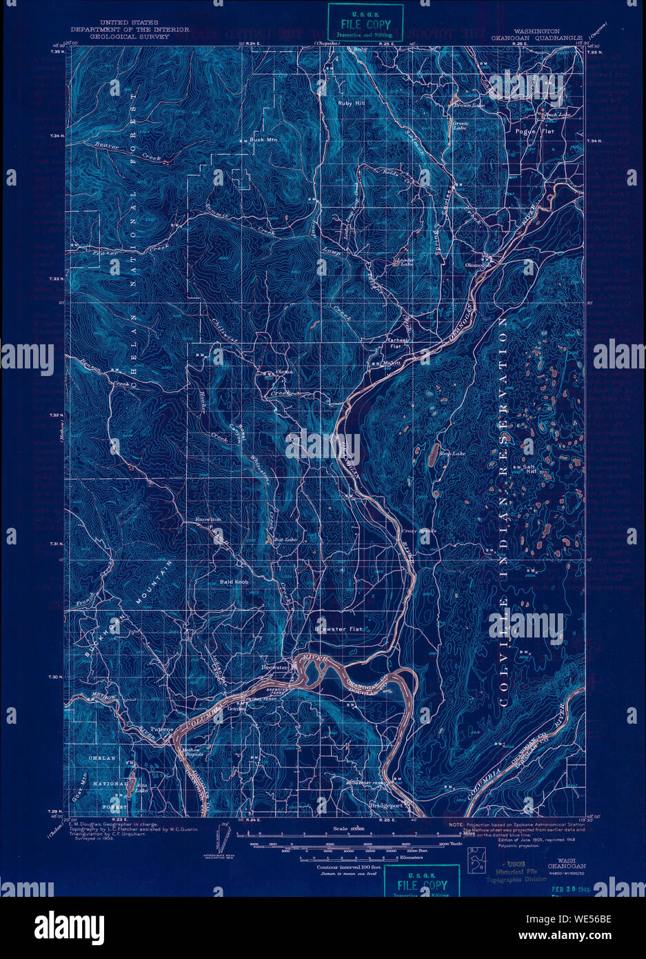 Map of okanogan washington hi-res stock photography and images - Alamy