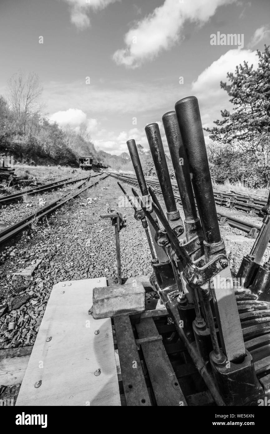 Growth in rail tracks Black and White Stock Photos & Images - Alamy