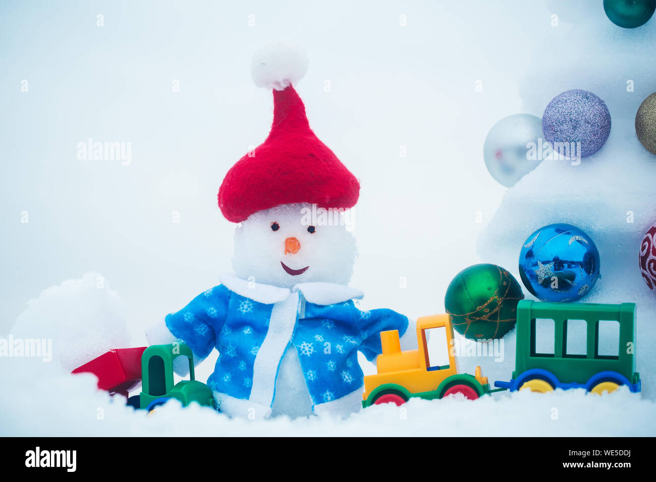 White christmas train car hi-res stock photography and images - Alamy