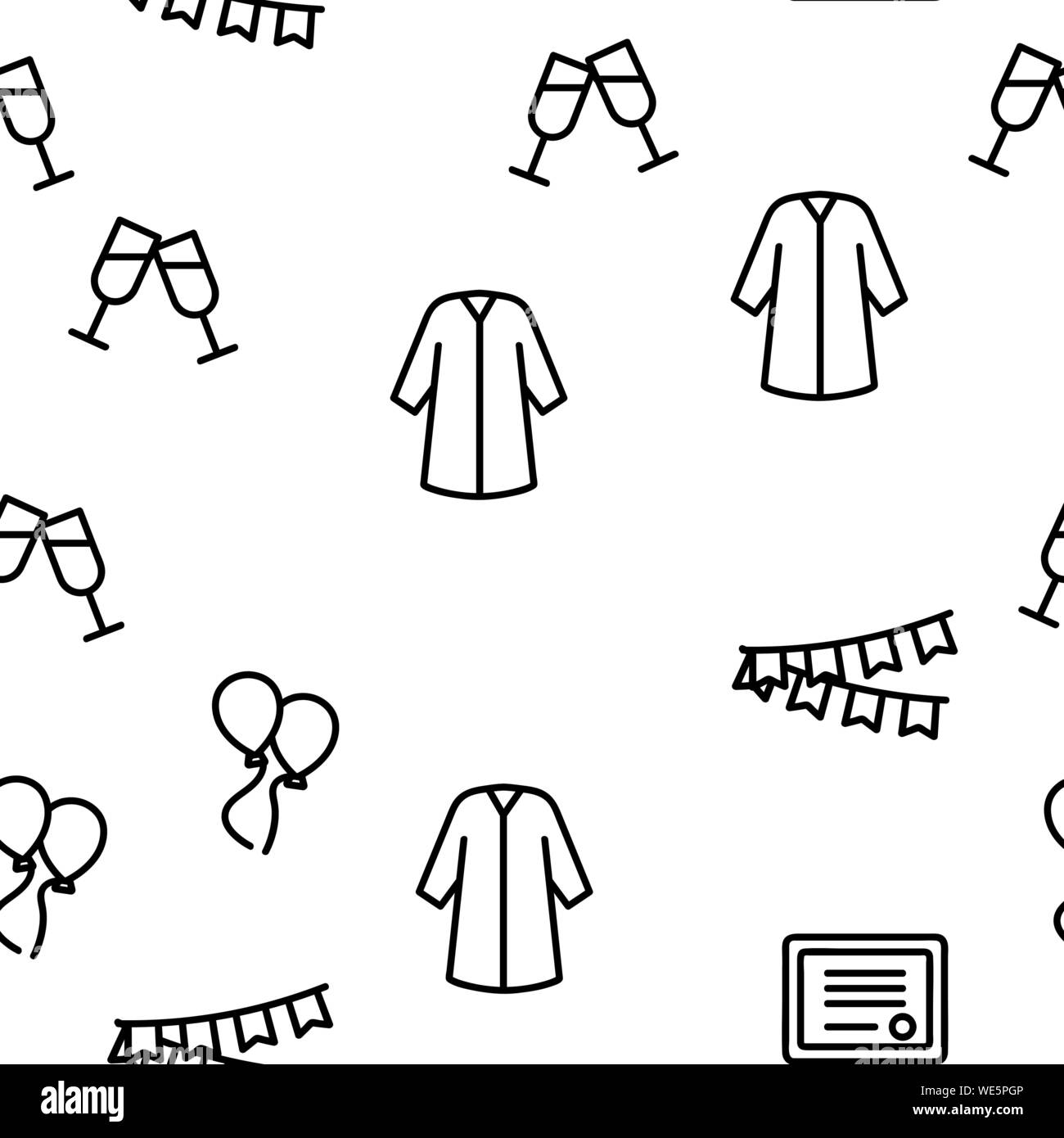 Graduation Seamless Pattern Vector Stock Vector Image & Art - Alamy