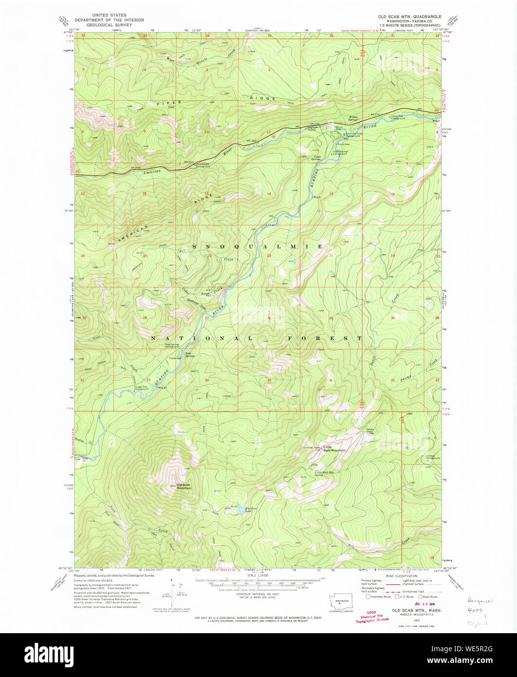 Old map of washington Cut Out Stock Images & Pictures - Alamy
