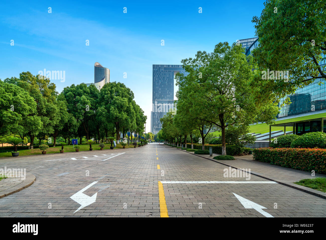 Roads and modern high-rise buildings, Hangzhou, China Stock Photo - Alamy