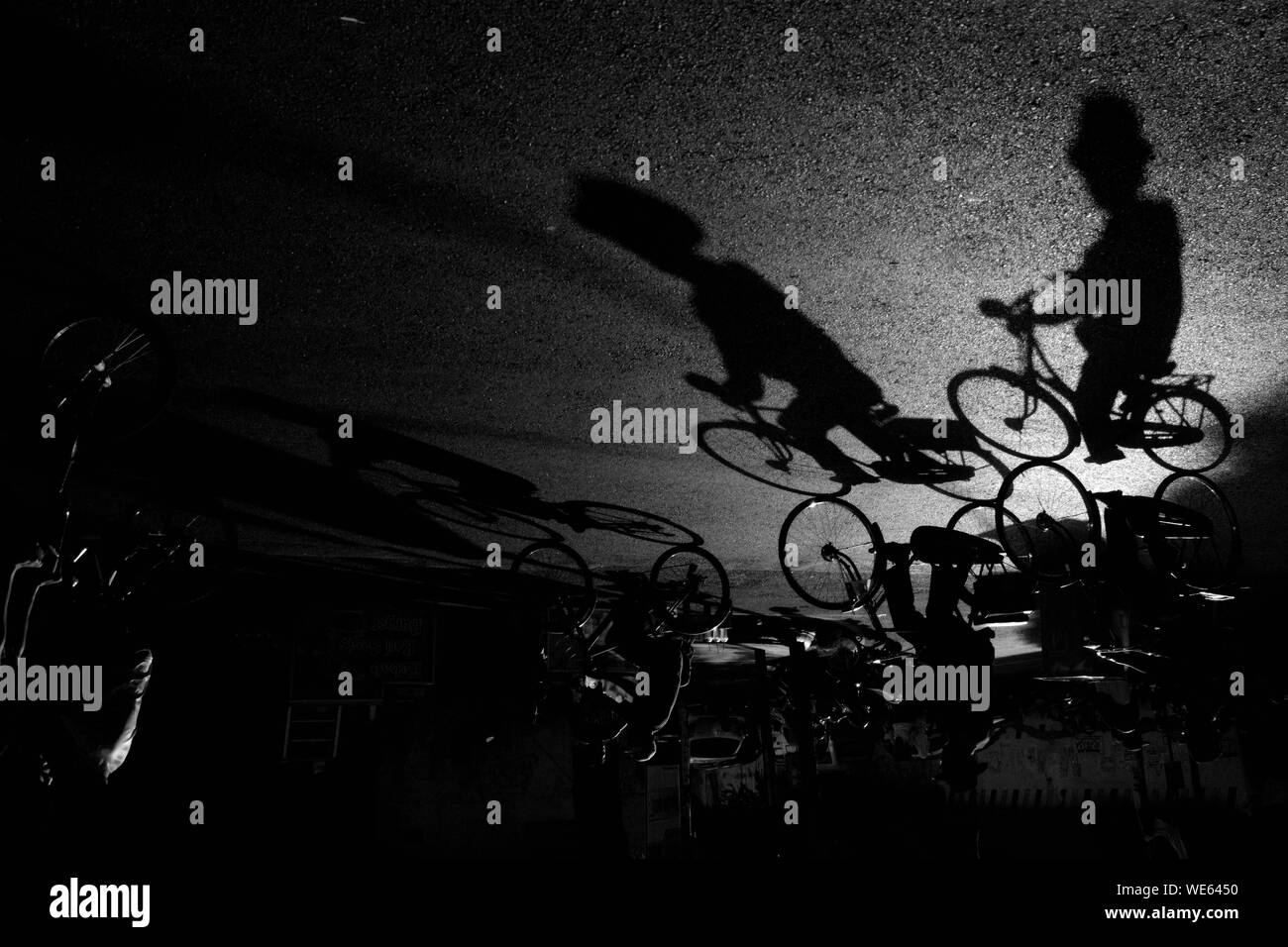 Upside Down Bicycle Black and White Stock Photos & Images - Alamy