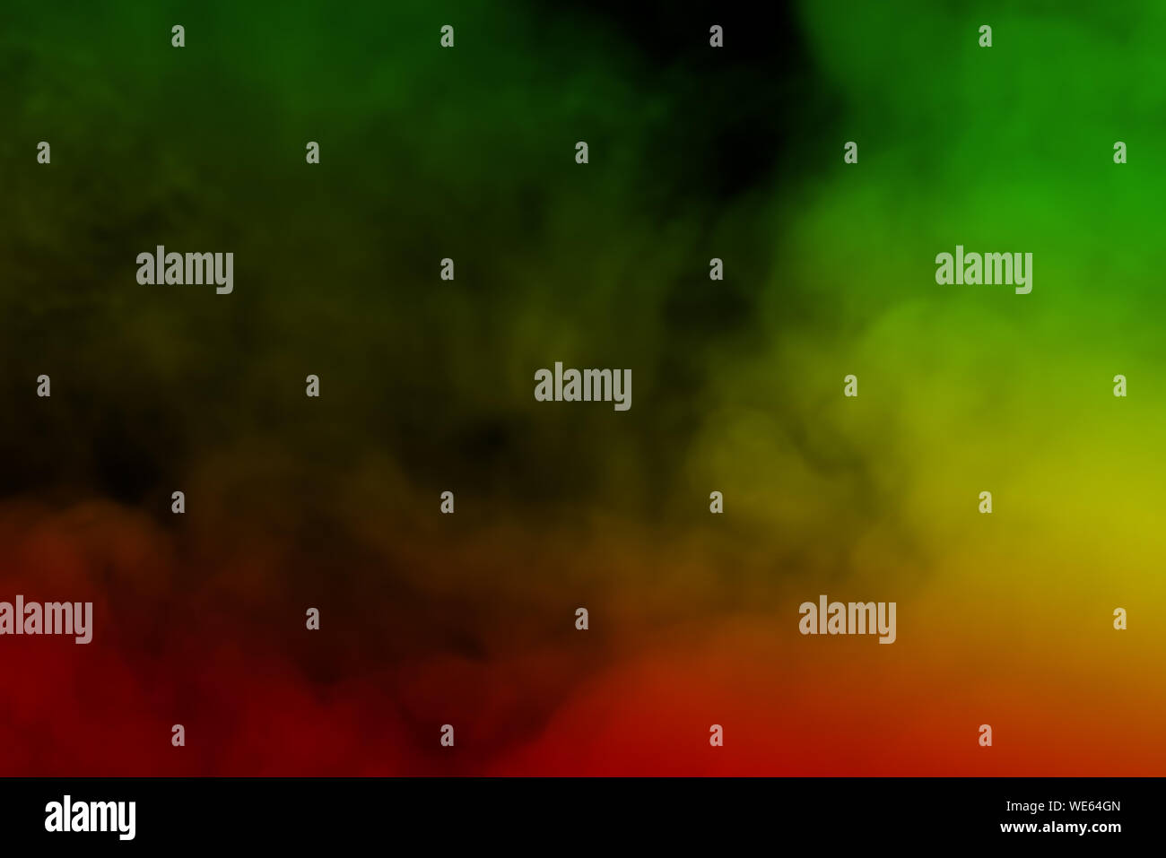 abstract background smoke curves and wave reggae colors green, yellow ...