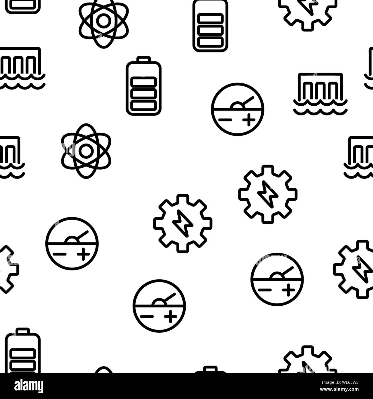 Electricity Industry Seamless Pattern Vector Stock Vector Image & Art ...