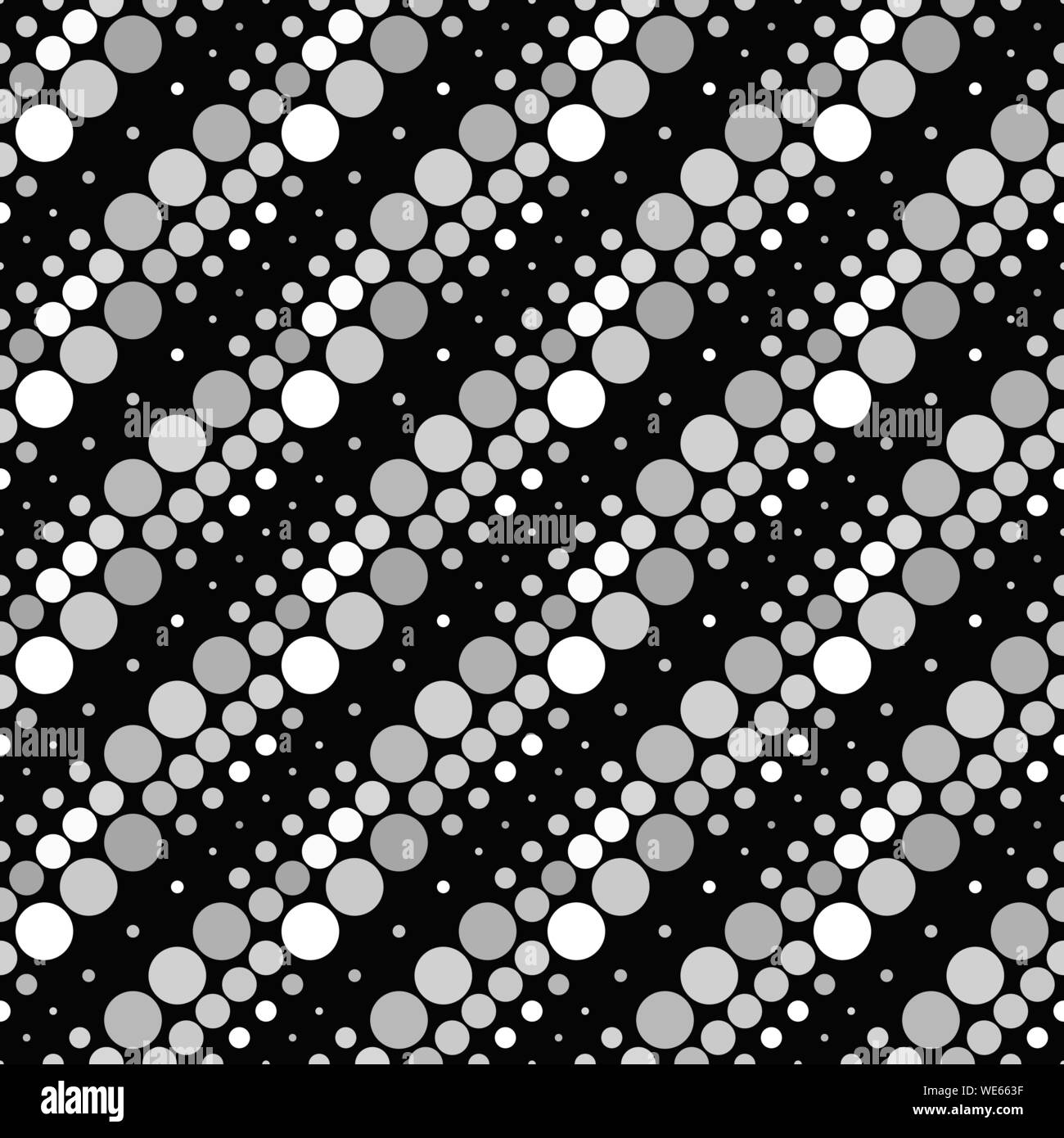 Black and white geometrical seamless dot pattern background - abstract ...