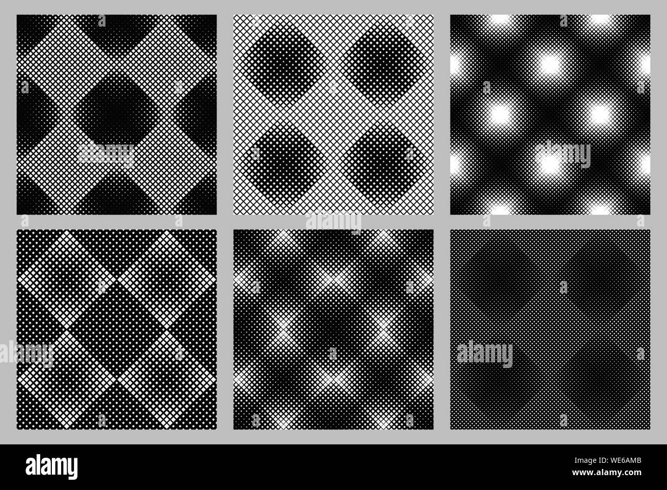 Geometrical seamless diagonal square pattern background set - abstract vector design Stock ...