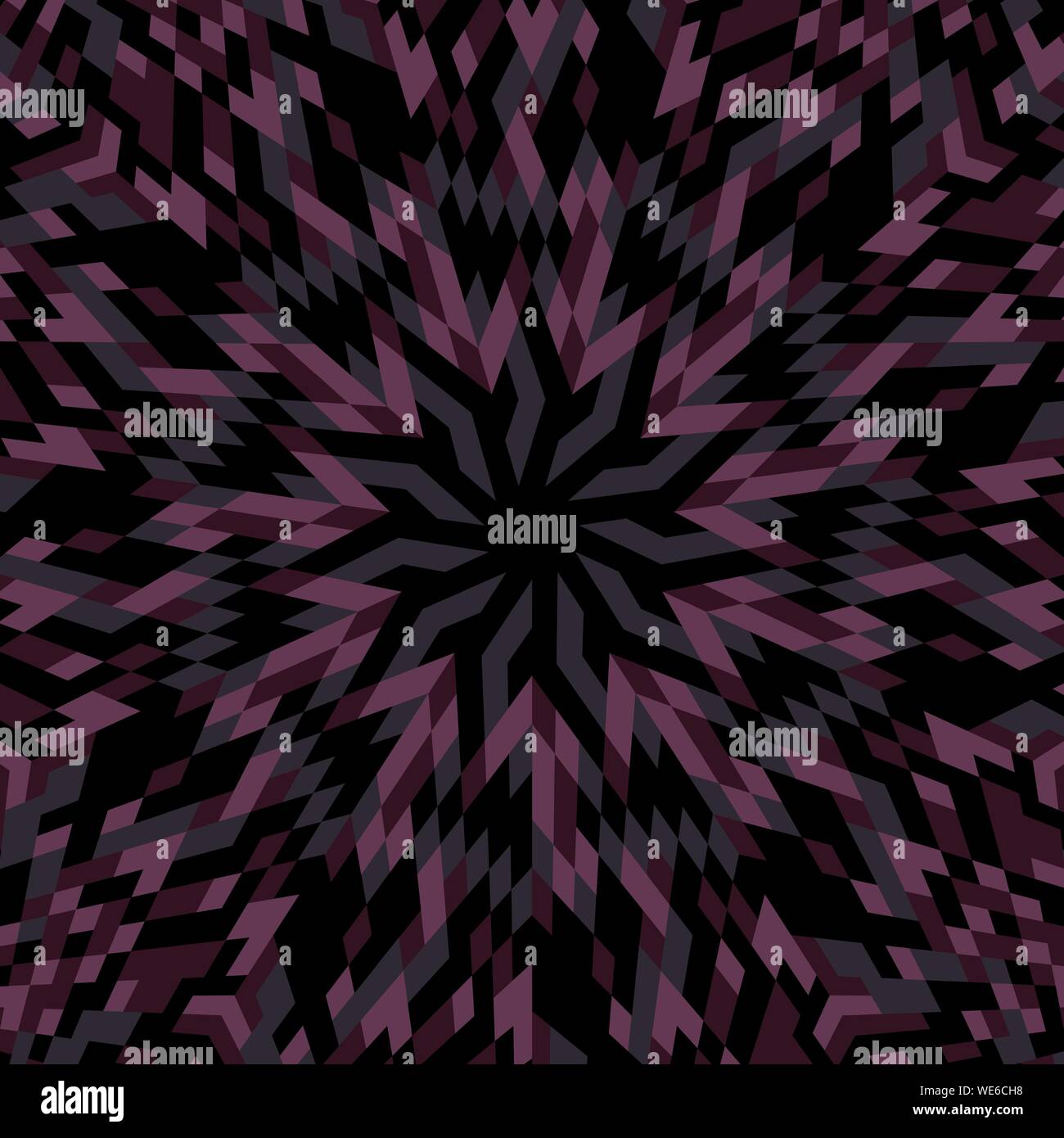 Geometrical Colorful Abstract Round Mosaic Background Psychedelic Hypnotic Vector Illustration