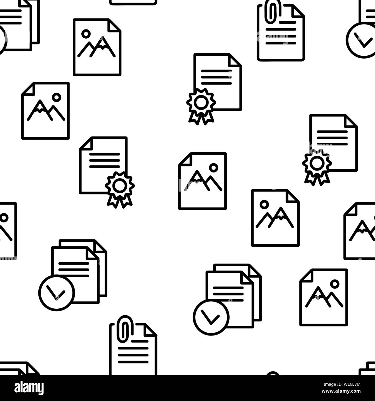 Documents interface icon outline Cut Out Stock Images & Pictures - Alamy