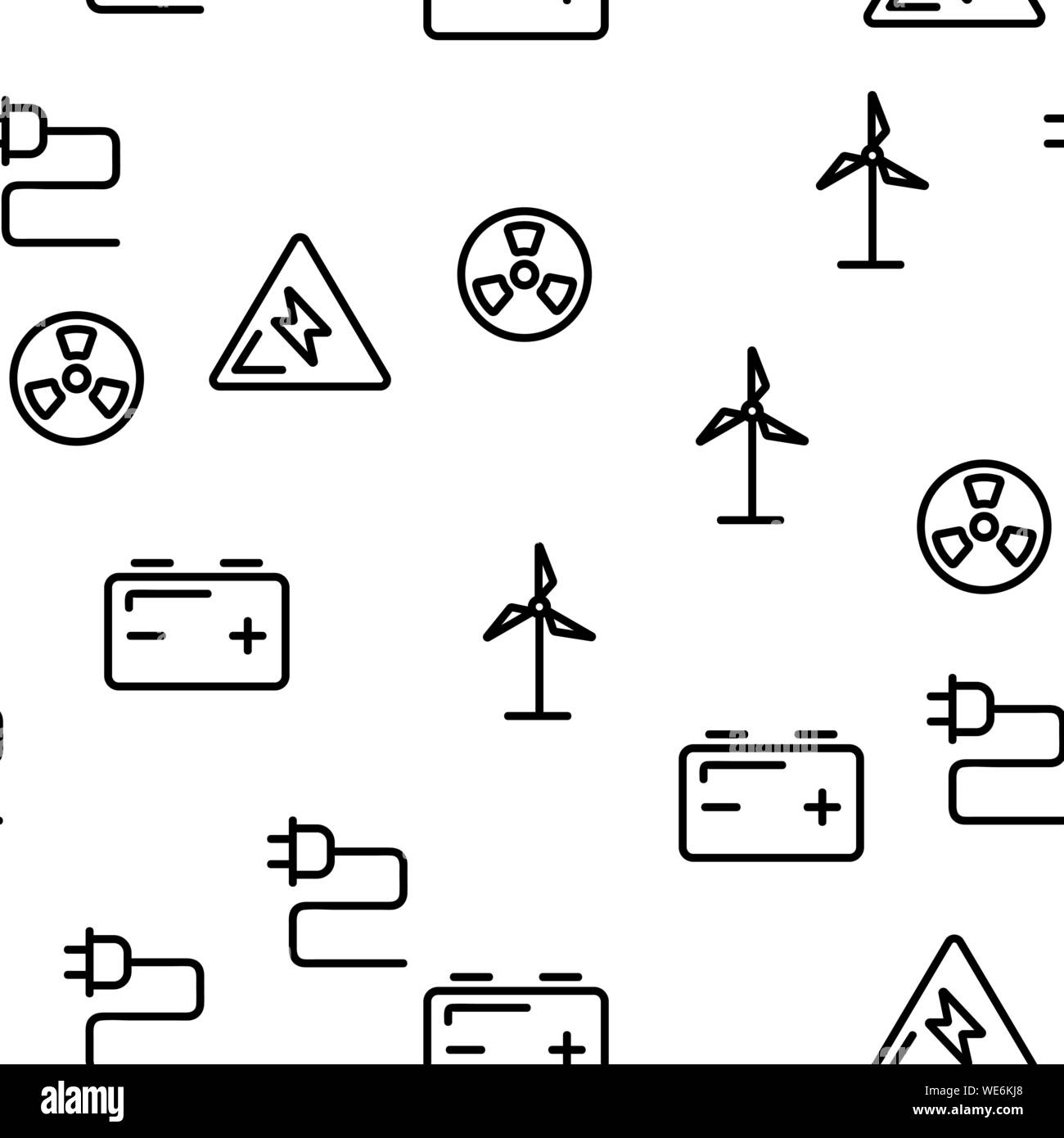 Electricity Industry Seamless Pattern Vector Stock Vector Image & Art ...