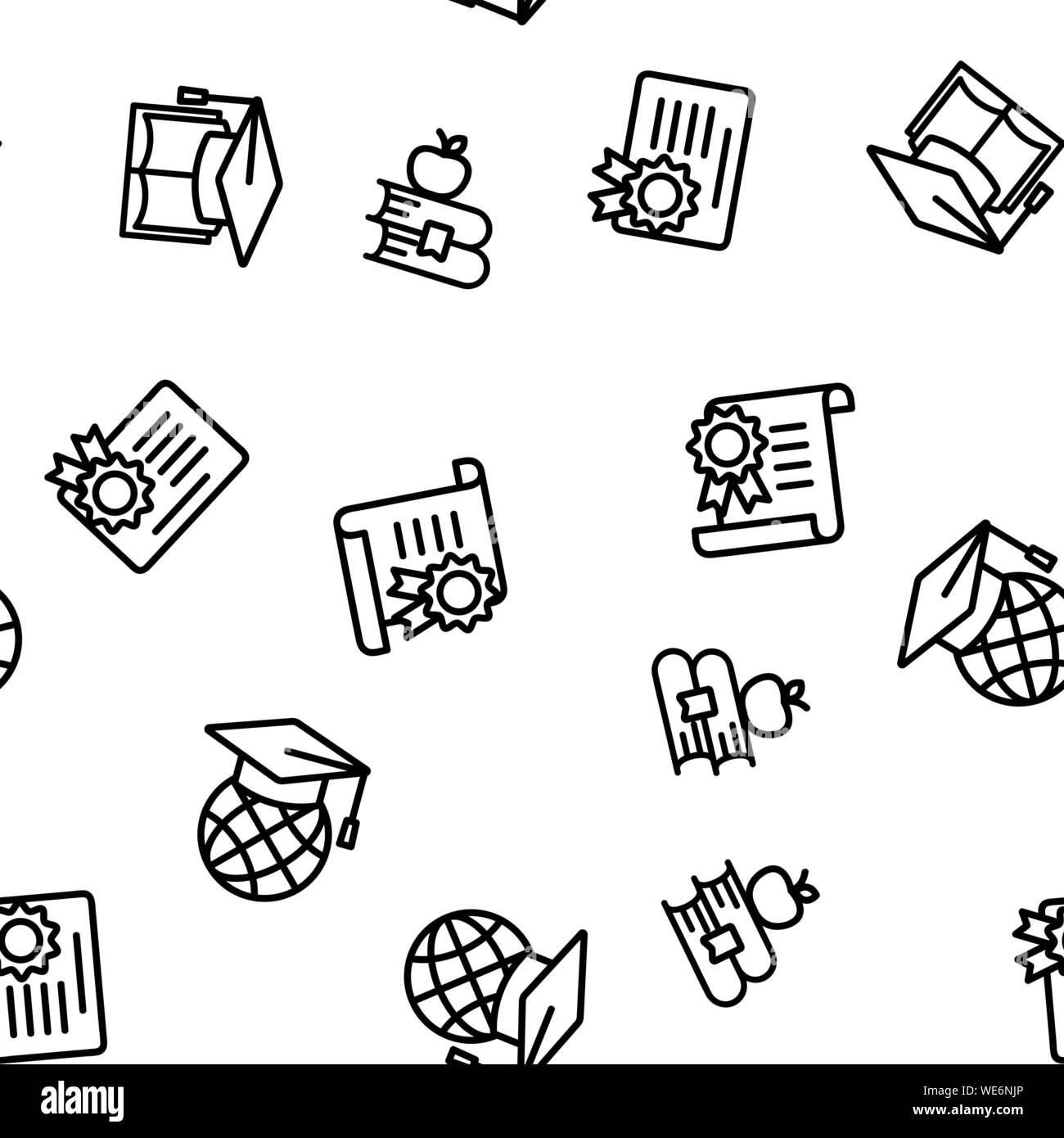 Graduation Seamless Pattern Vector Stock Vector Image & Art - Alamy